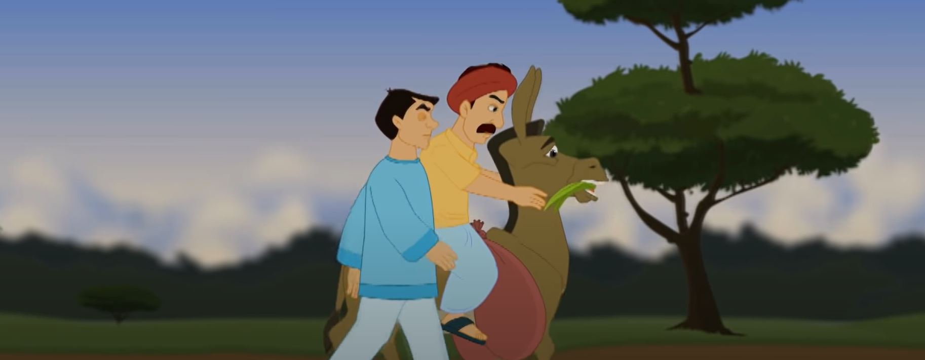 The Farmer, His Son And His Donkey -Story for Kindergarten Students